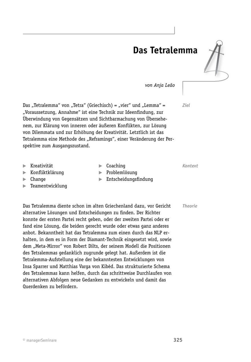 Kreativitäts-Tool: Das Tetralemma