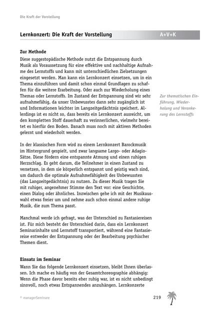 Kreative Trainingsmethode: Lernkonzert – Die Kraft der Vorstellung (Tool)