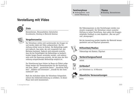 Trainingsspiel: Vorstellung mit Video (Tool)