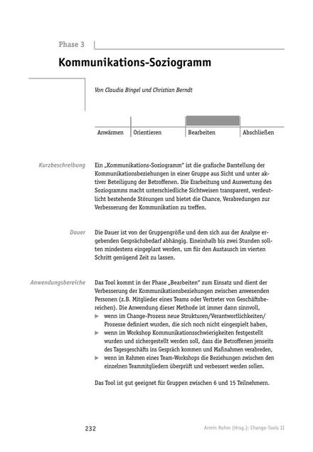 Change-Tool: Kommunikations-Soziogramm (Tool)